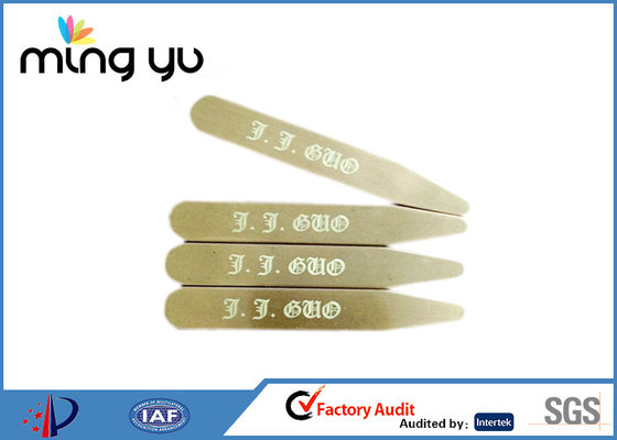 Metal Copper Engravable Collar Stays / Gold Bone Collar Stiffeners