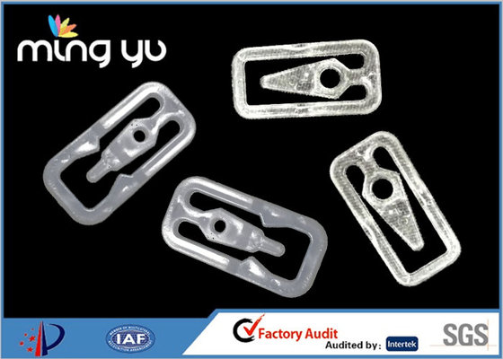 Rectangle Plastic Shirt Clips Transparent  PS PP R Teeth 1.8cm Width