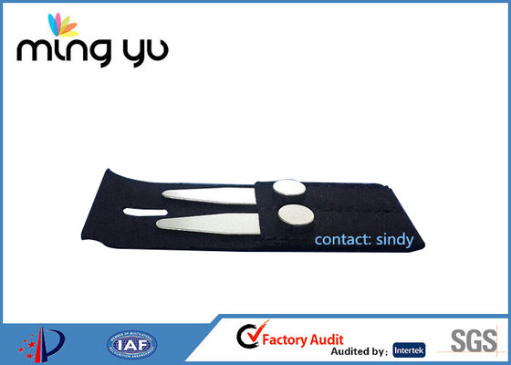 Stainless steel dress metal collar stays with magnets , Customised