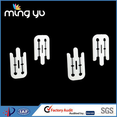 3.3cm Rectangle Transparent Plastic Shirt Clips PS Material Plastic Clothes Clips