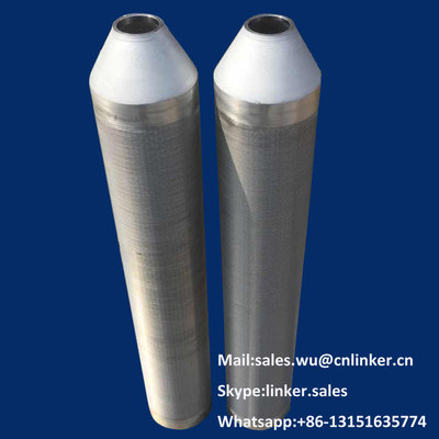Stainless steel wedge wire pipe ,20 micro Filter Element
