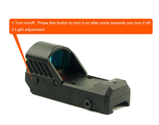 Water Proof Small Red Dot Sight Rifle Scope , 1x Red Dot Sight Reflex