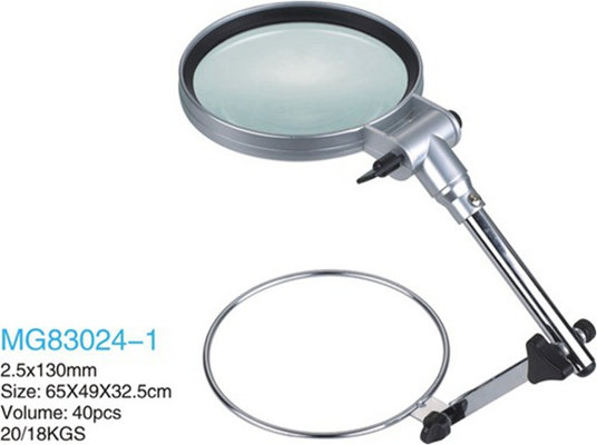 2.5X Free Standing Desktop Magnifying Glass , Desk Lamp Magnifying Glass
