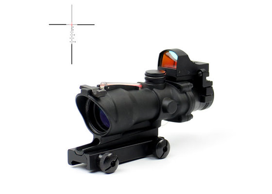 Micro Open Green Red Dot AR Optic Sights 4x Magnifier Combo Sight Fiber