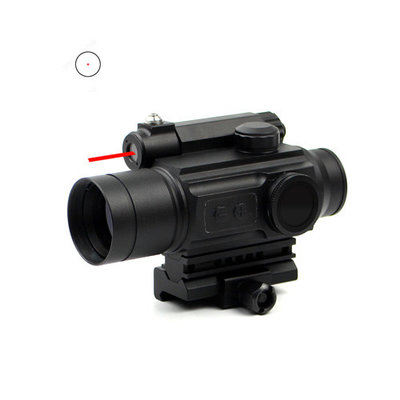 HD-25 Red Dot Sight Rifle Scope With Red Laser 20mm Rail Mount Military Scope