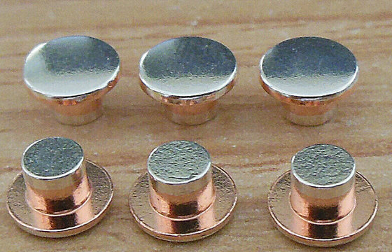 High Precision Trimetal Silver Electrical Contact for Mini Push Button Switch
