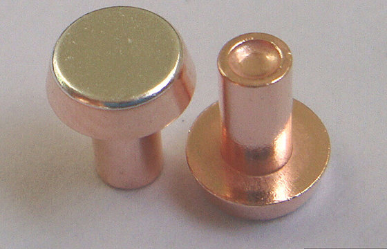 Silver Copper Electrical Contacts Rivets for relay / command switch