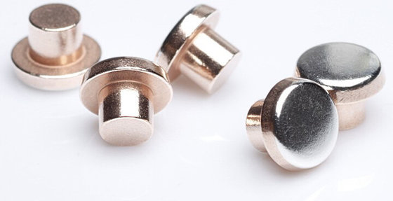 temperature controller Composite Silver Contact Rivet , Relay AgNi bimetal rivets