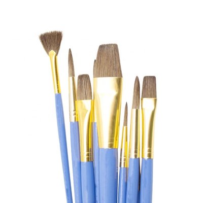 Birch Wooden Gouache Pony Hair Paint Brush