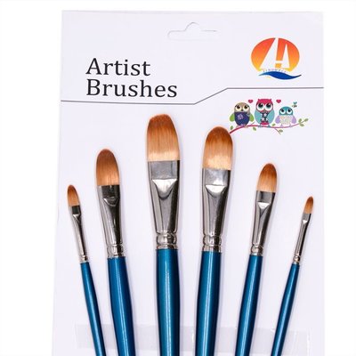 Chrome Plated Brass Ferrule Artist Paint Brushes Set