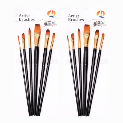 Long Brush Handle 6pcs Artist Paint Brushes Set
