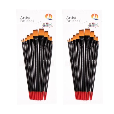 Two Colors Eleven Size Nylon Paint Brush Set