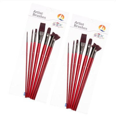 Mixed Shape Copper Ferrule Art Paint Brush Set