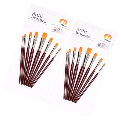 Gold Copper Ferrule Artist Oil Paint Brushes