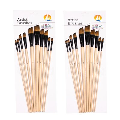 Fine Paint Angular Head Artist Oil Paint Brushes