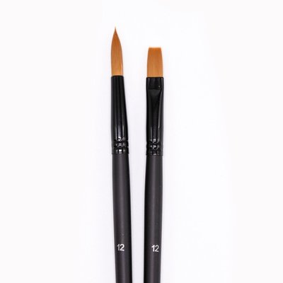 Matte Black Aluminum Ferrule Artist Oil Paint Brushes