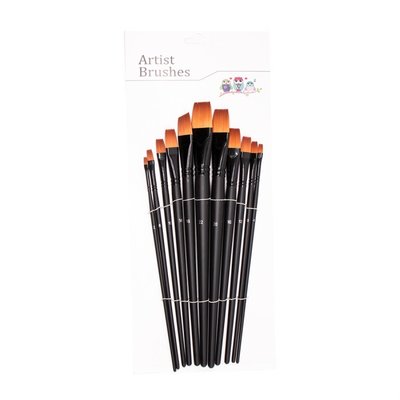 Two Colors 11pcs Watercolor Flat Brush sets