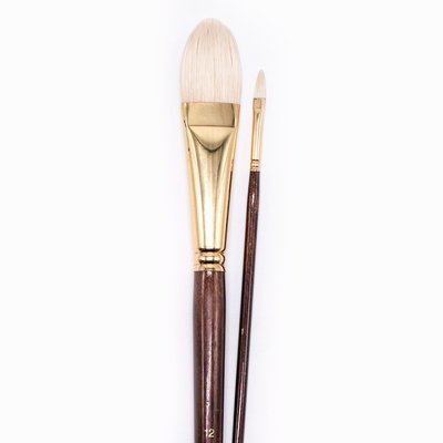 Brown Handle Oval Artist Watercolour Brushes