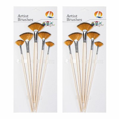 Wooden Short Handle Oil Paint Brush Set