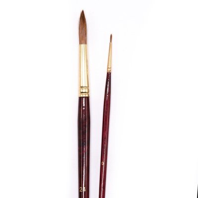 24# Weasel Hair Artist Paint Brushes Set