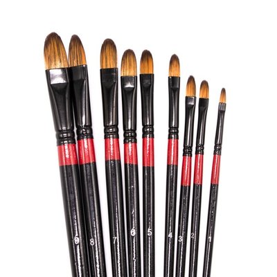 Oval Head Artist Oil Paint Brushes