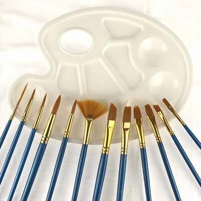12 Size ASTM D'4236 2 Inch Artist Brush Set