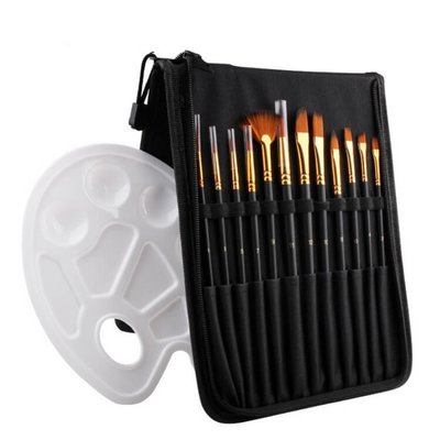 #12 Artist Acrylic Paint Brushes