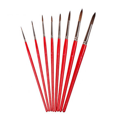 #12 Natural Hair Paint Brushes