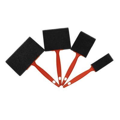 Plastic Handle Bevel Tips Foam Paint Brushes