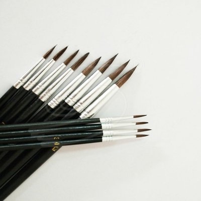 Round Chinese 12pcs Pony Hair Paint Brush