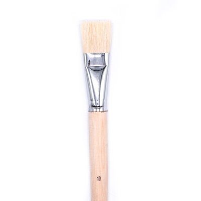 Natural Wood Color Handle #10 Artist Oil Paint Brushes