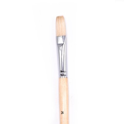 White Flat Bristle Artist Watercolour Brushes