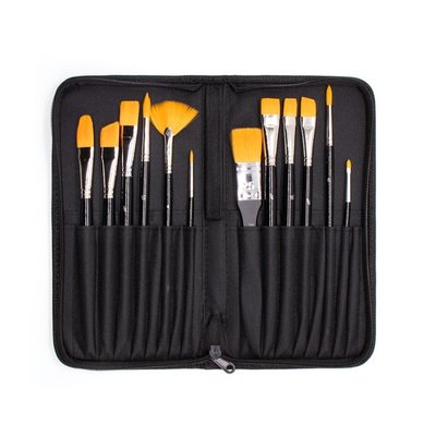 Golden Nylon Hair Copper Ferrule Art Watercolor Brush Pen