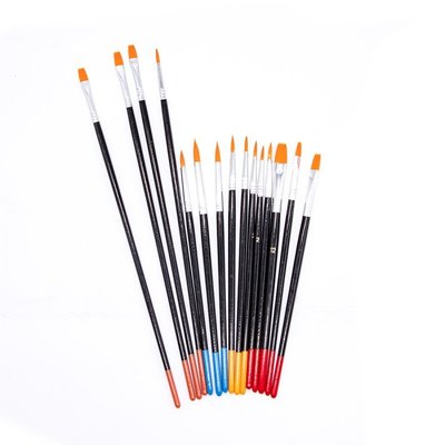 Mixed Tip Aluminum Ferrule Art Brushes For Acrylic Painting
