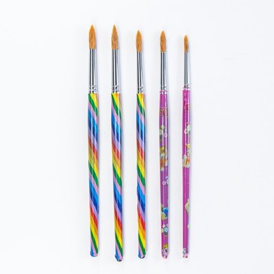 Nylon Golden Hair Copper Ferrule 35mm Artist Paint Brushes Set