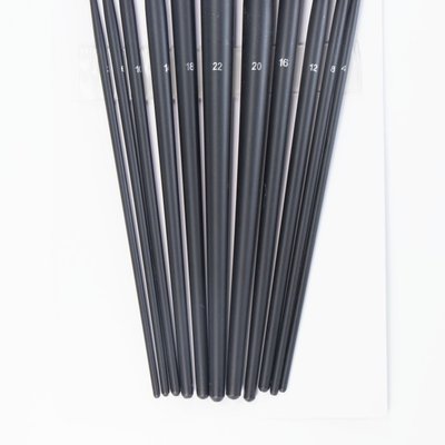 Black Aluminum Ferrule Mixed Color Nylon Hair 22# Artist Paint Brush Set