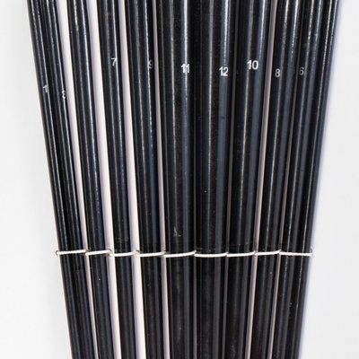 Oval Head Brown Nylon Hair 12pcs Artist Paint Brushes Set