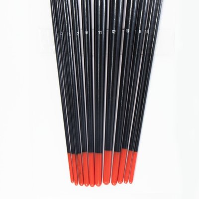 #12 Nylon Hair Flat Tip 11pcs Artist Paint Brushes Set