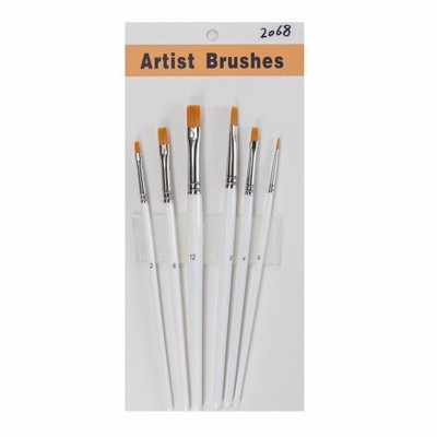 12# 140mm Flat Ferrule Gold Nylon Hair Oil Artist Brush Sets