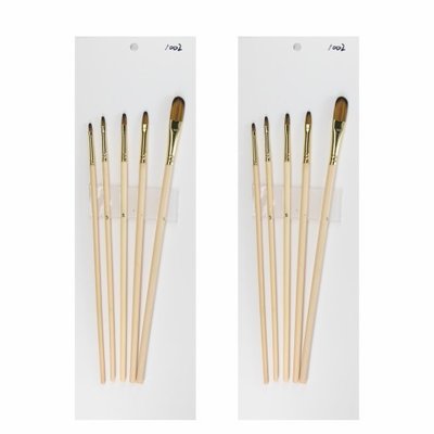 205mm Transparent Brown Nylon double colors Artist Paint Brushes Set