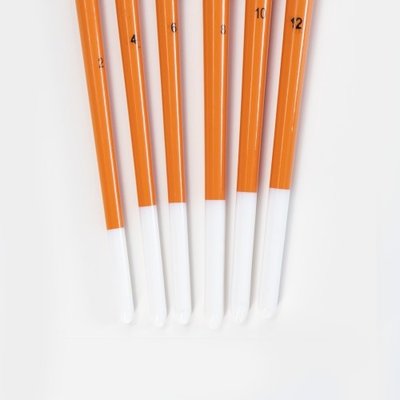 140mm Wooden Handle Angular Copper Ferrule Artist Paint Brush Set