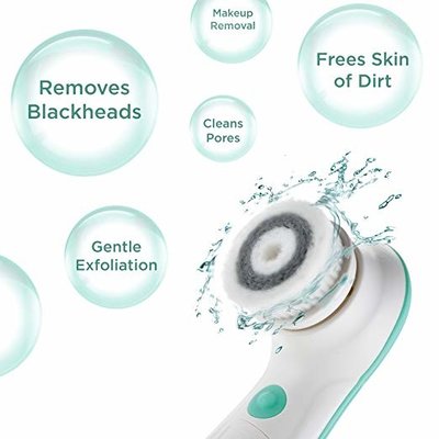 Waterproof Facial Cleansing Spin Brush Set with 3 Exfoliating Brush Heads - Complete Face Spa System supplier