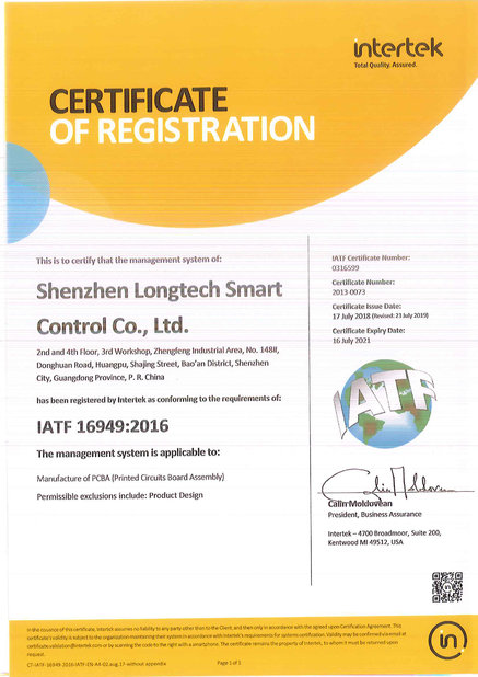 China BESTWAY INDUSTRIAL (HK)LIMITED certification