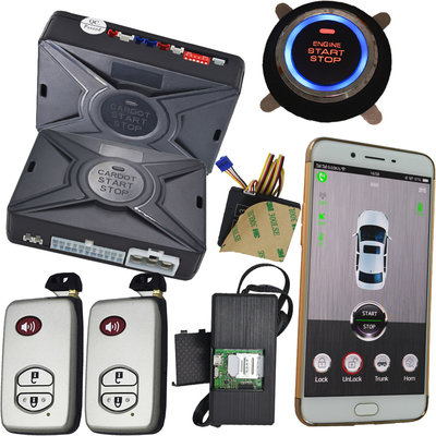 GSM & GPS Smartphone Car Alarm Security Two Way Cell Phone Car Starter