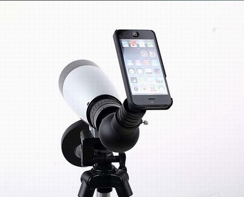 Aluminium 45X  70MM Spotting Scope Phone Mount For Newspaper Man