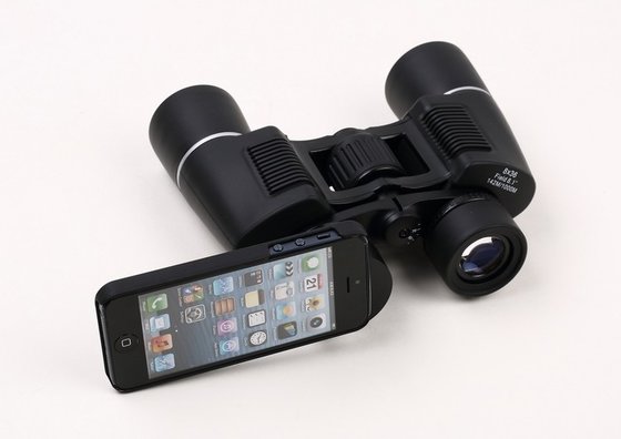 Lightweight High Powered Binoculars 8x Zoom with iPhone Mount Accessory