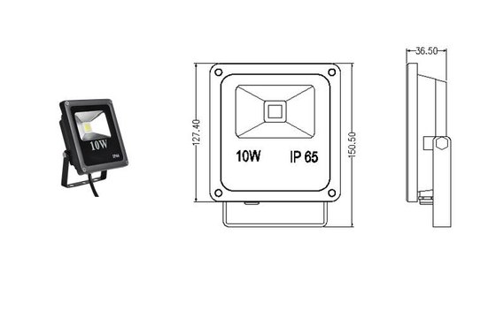 China Waterproof 800lm Outdoor LED Floodlight 10w for billboard lighting , Aluminum + PC supplier