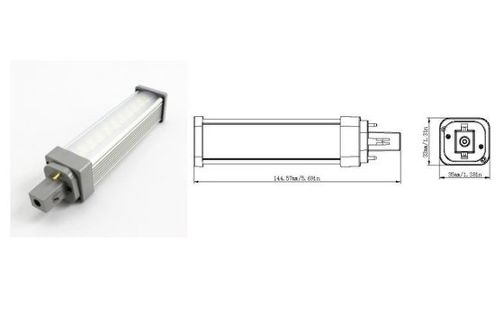 750lm - 850lm 10W E27 G24 LED PL Light for Institution Buildings , AC100 - 240V supplier
