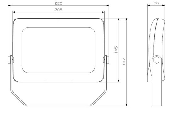 Tunnel Waterproof Outdoor LED Floodlight  IP66 Ultra Thin 36mm supplier