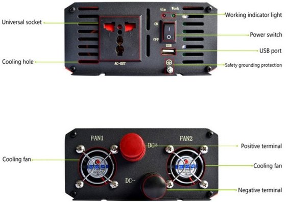 12V 24V 48V 600W Intelligent Pure Sine Wave Hybrid Power Inverter supplier